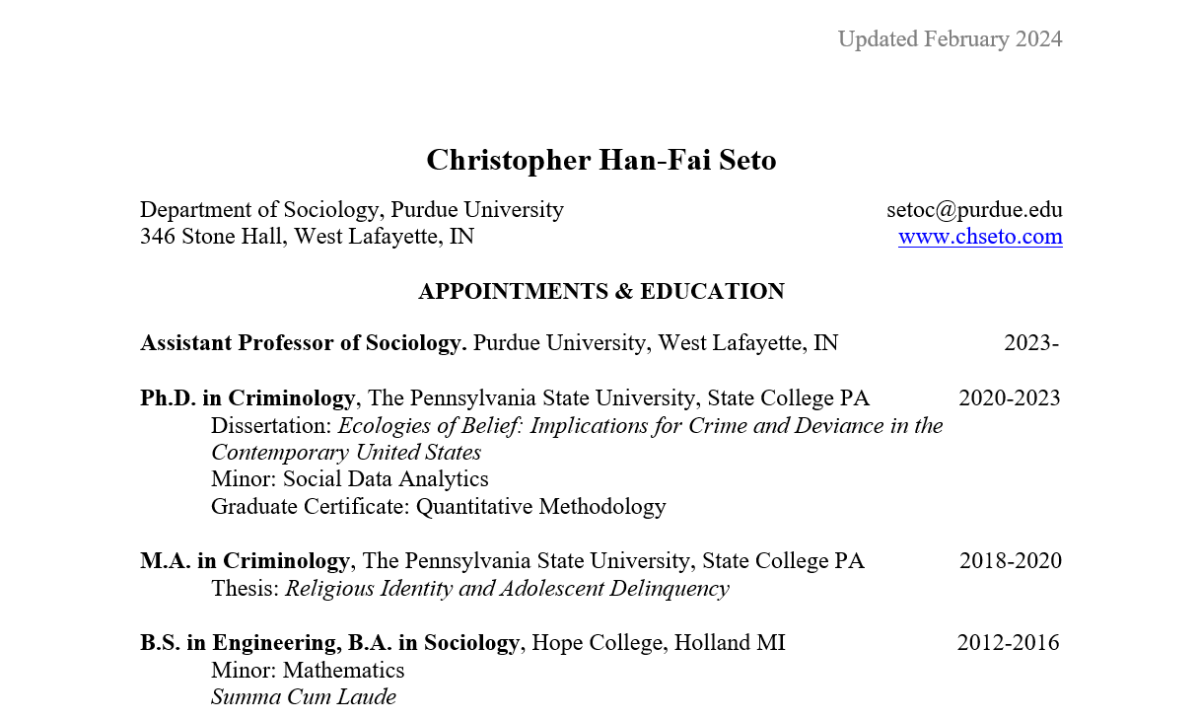 CV – Christopher Han-Fai Seto